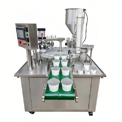 China Paste Liquid Fill Seal Packing Machine Dual Head Sauce Filling Machine 1.8kw for sale