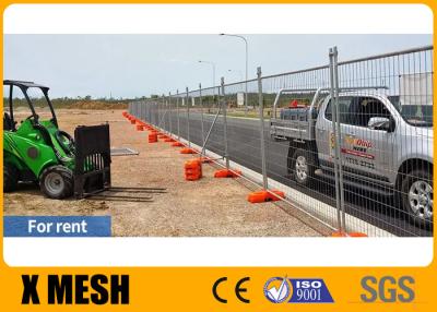 China 3.0mm Heavy Duty Galvanized Temporary Netting Fence With Concrete Block Base for sale