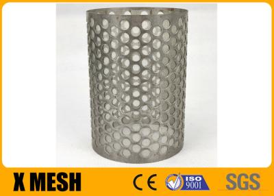 China Customize 200mm Perforated Stainless Steel Cylinder With Round Hole for sale