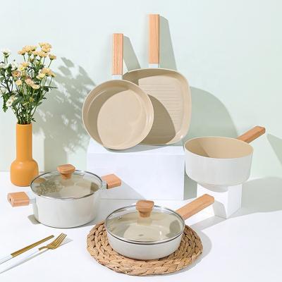 Cina Insieme di alluminio di cottura antiaderante ricoprente ceramico delle pentole del bastone dei pc di Pot 7 del cuoco delle pentole di induzione dell'insieme del vaso di nuovo arrivo non in vendita