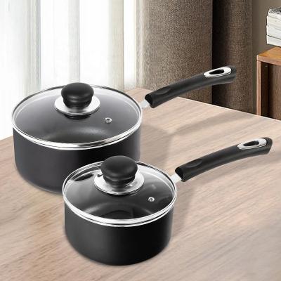 Cina Cottura rotonda di Pan Circle Cooking Pot For della salsa del fornello dei vasi delle pentole del nero di PCS della cucina 4 di buona qualità in vendita