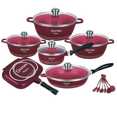 Cina La cucina multicolore di vendita calda dei vasi e delle pentole che cucina il vaso mette gli insiemi antiaderanti di alluminio del vaso delle pentole in vendita