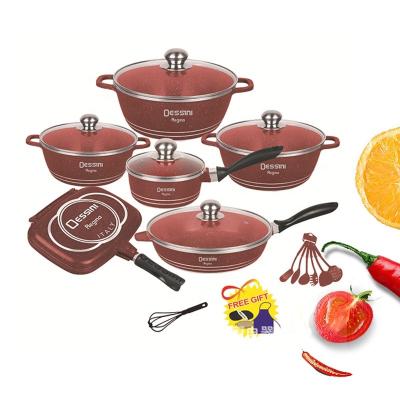 Cina Nuovi vaso e Pan Sets With Aluminum Handle di cottura antiaderanti di alluminio multiuso di arrivo 23Pcs in vendita