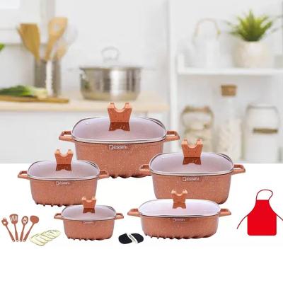 Cina Gli articoli bianchi nuovissimi della cucina di progettazione 22Pcs hanno messo le pentole antiaderanti di alluminio che cucinano gli insiemi del vaso in vendita