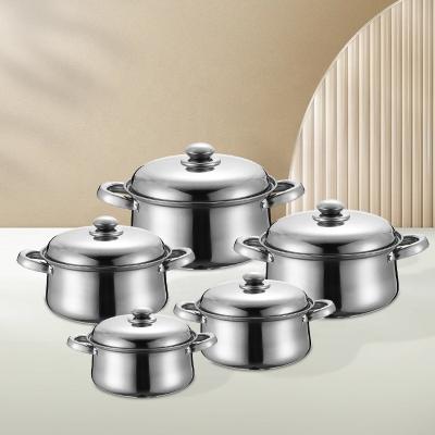 Cina Il vaso differente di vendita caldo della minestra della cucina di dimensione ha messo le pentole di acciaio inossidabile 5pcs ha messo Ollas che cucina l'insieme del vaso in vendita