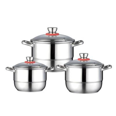 Cina Il vaso di cottura a vapore profondo del venditore PIÙ IMPORTANTE della cucina dell'argento 6 di PCS della minestra dei vasi del vaso all'ingrosso del vapore mette per cucinare in vendita