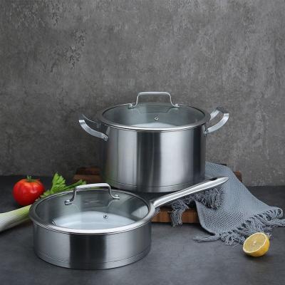 Cina Le pentole ed i vasi di vendita diretta della fabbrica mette il vaso di cottura d'argento mette le pentole di acciaio inossidabile mette per la cucina in vendita