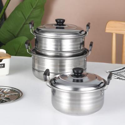 China A cozinha americana de venda quente do estilo que cozinha o potenciômetro ajustou o Cookware de aço inoxidável que cozinha o grupo do potenciômetro da sopa à venda