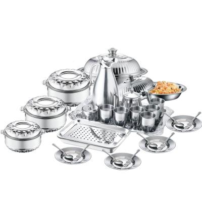 China O Cookware Multifunction da cozinha do produto 2022 novo ajusta o grupo de cozimento de aço inoxidável do potenciômetro de 28 PCes à venda