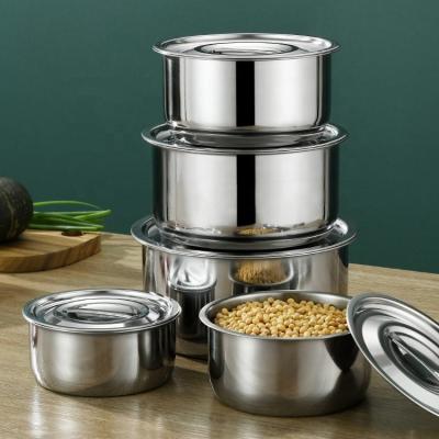 Cina I pc di vendita caldi della cucina 5 che cucinano le pentole di acciaio inossidabile del vaso 410 hanno messo l'insieme del vaso delle azione di minestra della cucina in vendita