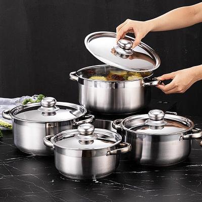 Cina La vendita calda vaso reale della minestra delle pentole della cucina di 8 pezzi ha messo il vaso di acciaio inossidabile che cucina l'insieme delle pentole in vendita