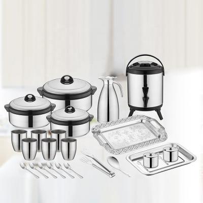China In het groot Kokend de Potten Vastgesteld 25pcs Roestvrij staal 410 van de Kostenfamilie Cookware-het Koken Te koop