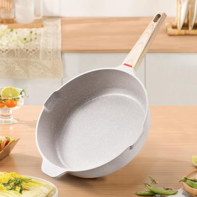 Cina La nuova omelette di induzione di arrivo filtra il granito di alluminio ricoprente del bastone della padella della pietra di Maifan non che frigge Pan Skillet Pan in vendita
