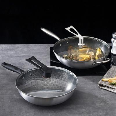 Cina Padella antiaderante della padella del favo di acciaio inossidabile della cucina 32cm 34cm di vendita diretta in vendita