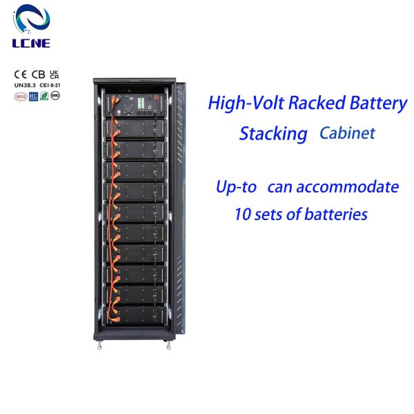 Quality High Voltage Stackable LiFePO4 Battery Cabinet with CAN Communication All-In-One for sale