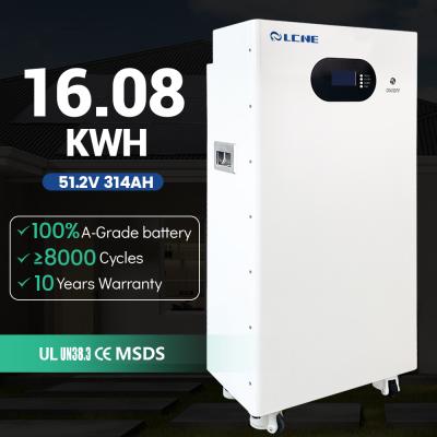 China Batería de litio de 48V 200Ah 51.2V 314Ah Banco de energía solar híbrido Red SHS Sistema solar Baterías para toda la casa Cajas Bastidores Tipo dividido en venta
