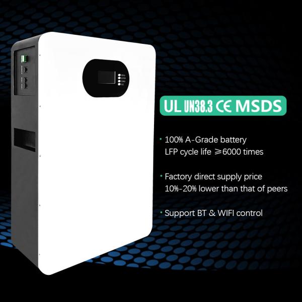 Quality 48V Solar Power Wall 30kWh Lithium Battery Lithium Solar Battery 10kW Solar for sale