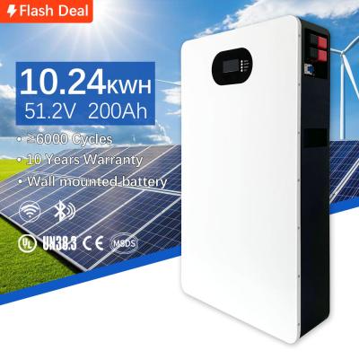 중국 51.2V LiFePO4 리튬 배터리 태양 에너지 장비 목록 가정용 독립형 완전 세트 DIY 배터리 박스 48V 판매용