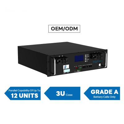 Cina Batteria LiFePO4 51,2V 205AH 200Ah montata su rack agli ioni di litio per sistema solare ibrido Grid Porta di comunicazione CAN Design impilabile in vendita