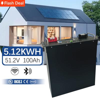 China Batería solar de 12V 200Ah, banco de energía solar de litio, batería portátil de litio, batería de titanato de litio de 10kWh, sistema solar conectado a la red en venta