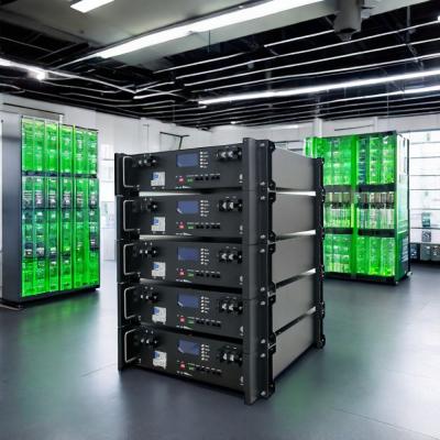 China Langchuan 48V 100Ah 200Ah 5kwh 10kwh Rack-Mounted Lifepo4 Battery Hybrid Grid Connection RS232 Communication Port Solar System for sale