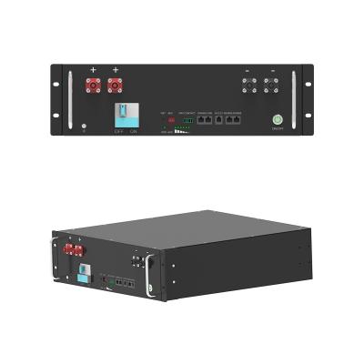 중국 48V 51.2V 100Ah-200Ah 랙 마운트 LiFePO4 리튬 이온 배터리 48V 200Ah 태양광 시스템 배터리 RS232 통신 포트 포함 판매용