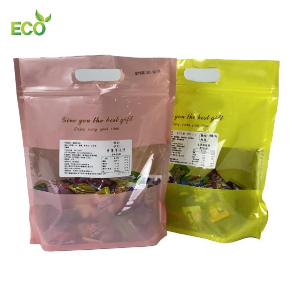 Quality Custom Logo Printed Zip Lock Poly Bags for Candy Cookie Packaging Glossy Resealable Bag Doypack Mylar Storage Zip Lock Food Bag for sale