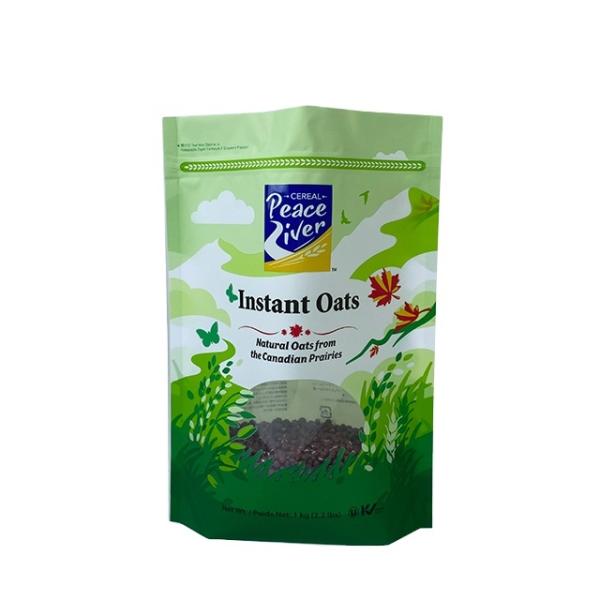 Quality Custom Printed Eco-Friendly HDPE Stand Pouch Plastic Packaging for Food Snack Milk Sealed Zipper Lock DDP Shipping United States for sale