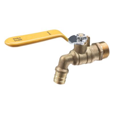 China Lage Druk 1/2 Inch messing kraan Heet Water 0-80 ℃ Natuur Messing Kleur Messing Bibcock Te koop