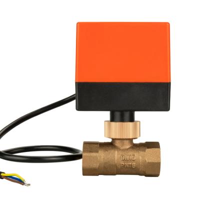 Cina Valvola a sfera elettrica DN25 DN50 12v / 24v 220vac Valvola elettrica per aria condizionata centralizzata a due fili a tre fili in vendita