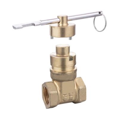 Cina Valvola a saracinesca chiudibile a chiave in ottone DN15 da 15 mm idraulica a forma di T TMOK con chiave in vendita