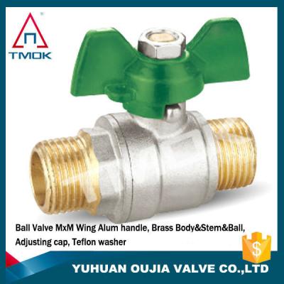 Cina La farfalla dell'acqua 232psi dn20 della maniglia della farfalla ha infilato il manuale d'ottone della valvola a sfera in vendita