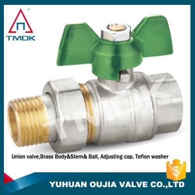 Cina La farfalla dell'acqua 232psi dn20 della maniglia della farfalla ha infilato il manuale d'ottone della valvola a sfera in vendita