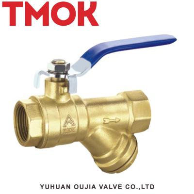 China Vendas diretas da fábrica multifuncional longa interna de bronze da fonte do punho do fio da válvula de bola do filtro à venda