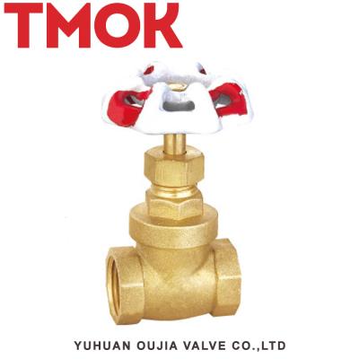 Cina TMOK PN16 Senza anello di gomma Valvola a saracinesca in ottone a passaggio pieno con filettatura DN20 di sicurezza in vendita