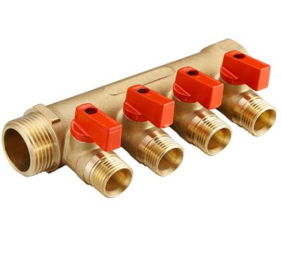 Cina Rexroth 4 Way 10 Solenoid Pex Pipe Collettore Sistema Collettore Distributore Acqua in Ottone in vendita
