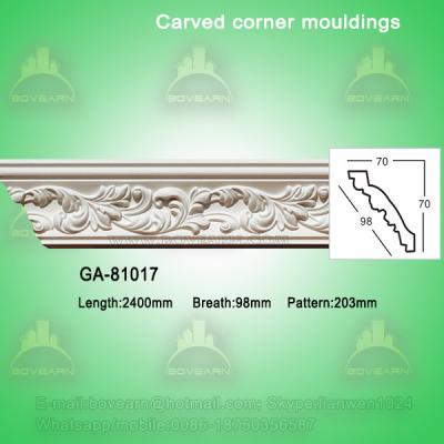 China Home decorative material Polyurethane carved panel moulding for sale