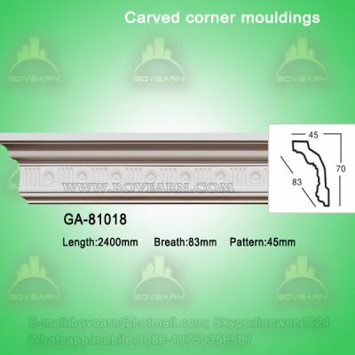 China Home decorative material Polyurethane carved panel moulding for sale