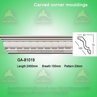 China Home decorative material Polyurethane carved panel moulding for sale