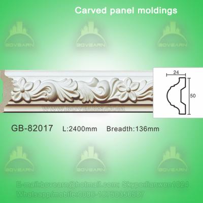 China European- style Environmental Decorative PU Plain Panel Mouldings for sale