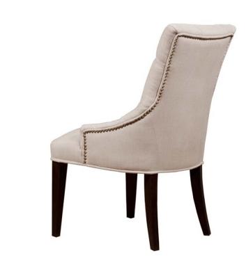 China Fashionable Europe style upholstered leather dining chair with high back for sale