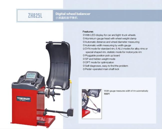 Auto Wheel Balancer Machine Zh825L Trainsway