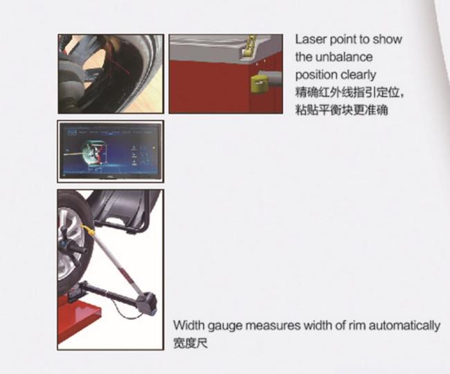 Trainsway Zh828 Wheel Service Equipment Wheel Balancing Machine Wheel Balancer 3D Quick-Touch Laser -Spot 40 mm Shaft