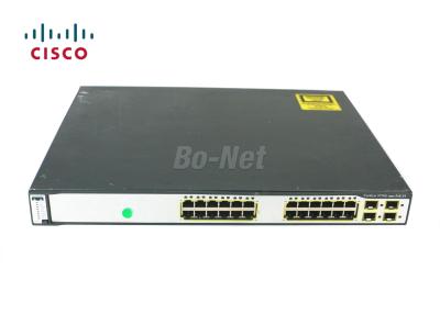 China Managed Network Second Hand Cisco Switch WS-C3750G-24PS-S 24 Port 10/100/1000M C3750G Series for sale