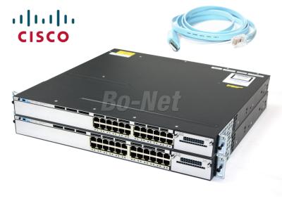 China porto controlado interruptor da série WS-C3750X-24P-L 24 do interruptor de rede C3750E de 10/100/1000M Cisco à venda