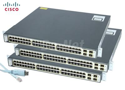 Cina La rete Cisco di WS-C3750G-48TS-S commuta 48x10/100/1000 i porti di SFP di velocita di trasmissione 4 in vendita