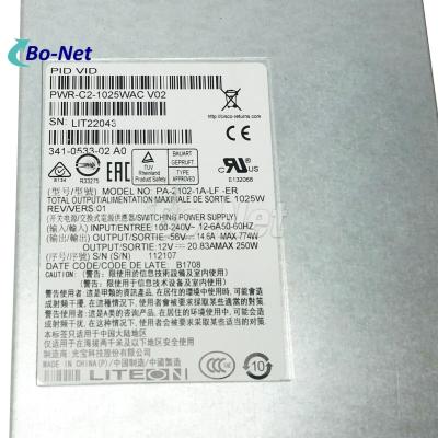 China Fuente de corriente ALTERNA de PWR-C2-1025WAC 1025W para los interruptores de WS-C3650-48FS 48FD 48FQ POE en venta