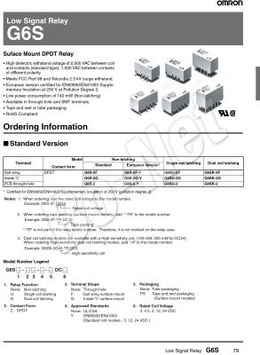 Cina Relè elettromagnetico originale G6S-2F-24VDC di G6S-2F-24VDC Omron nuovo in vendita