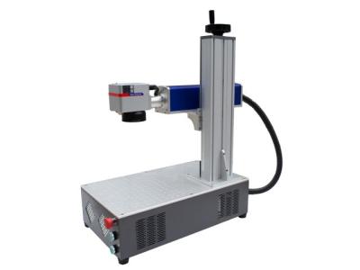 China Máquina de marcado por láser de fibra de escritorio de 20 watts Metal 100 * 100mm Área de marcado en venta