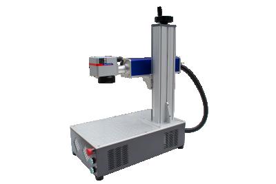 China Air Cooling Fiber Laser Marking Machine With Rotating Shaft Marker For Metal 20w 30w 50w for sale